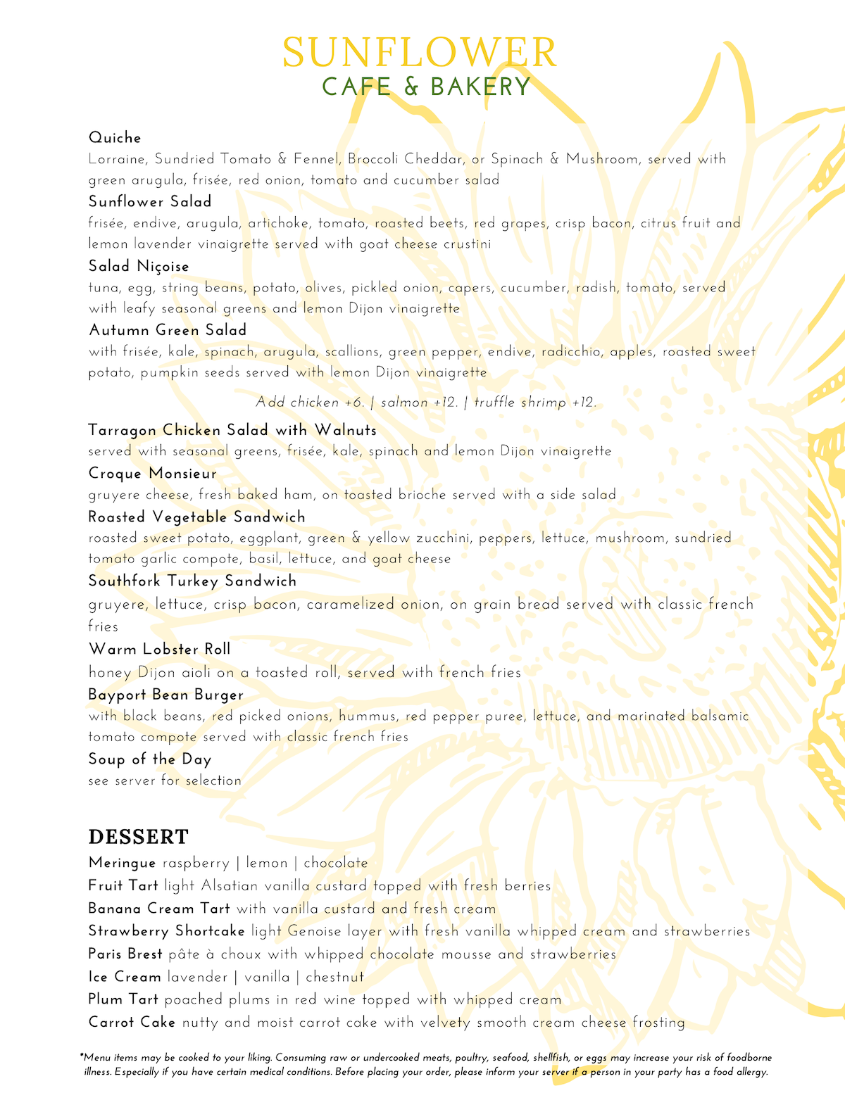 Sunflower Cafe & Bakery Opening in Former Le Soir Location in Bayport - Long Island Restaurants