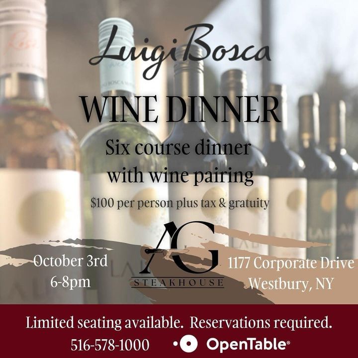 Wine Dinner – Six Course Dinner with Wine Pairing - Long Island Restaurants