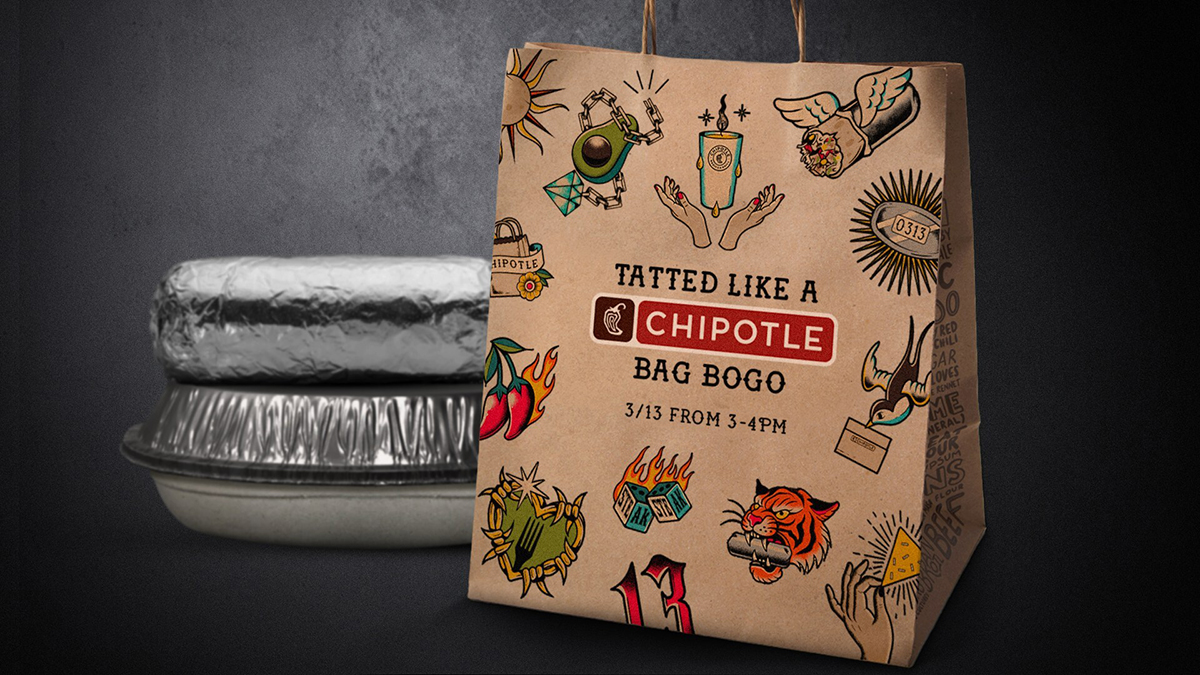 Chipotle Brings Back “Tatted Like A Chipotle Bag” BOGO With Superfan ...